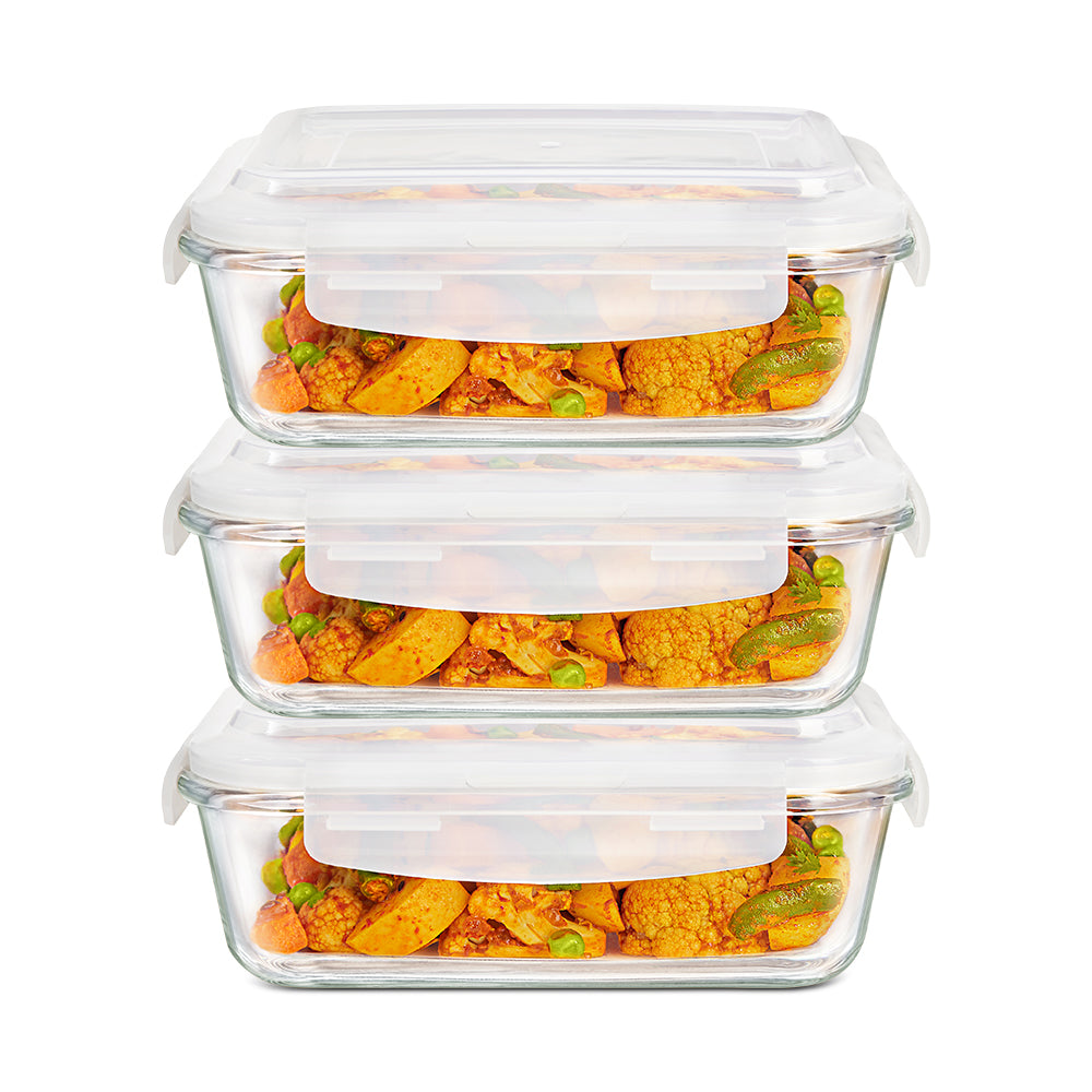 Buy Borosil Klip n Store Rectangular Glass Container, 1.04 L at Best ...