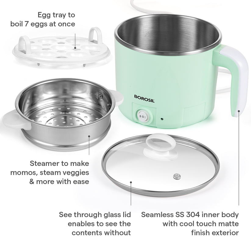 Borosil Borosil Klassic 1.2L Electric Multi Kettle