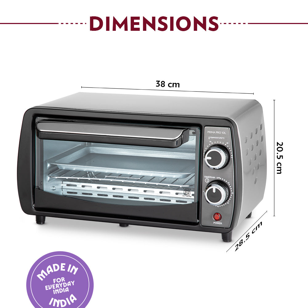 Buy Prima Pro 10L Oven Toaster Griller 1000W at Best Price Online in ...