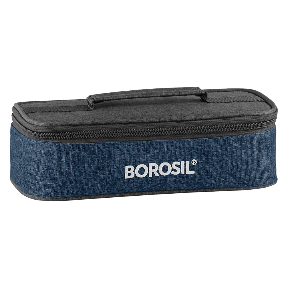 Buy Elite Blue Grey Glass Lunch Box, Square x 2 (Flat) at Best Price ...