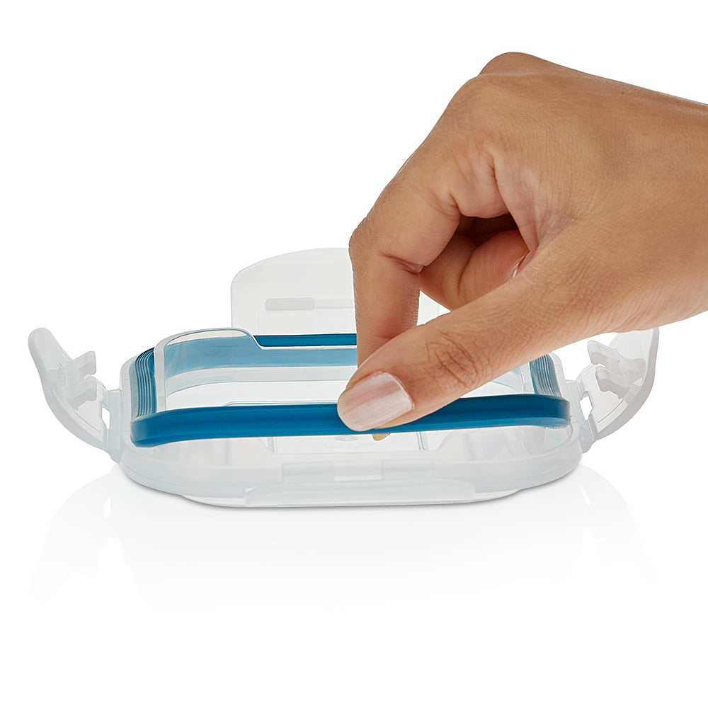 Buy Elite Blue Grey Glass Lunch Box, Square x 4 (Tall) at Best Price ...